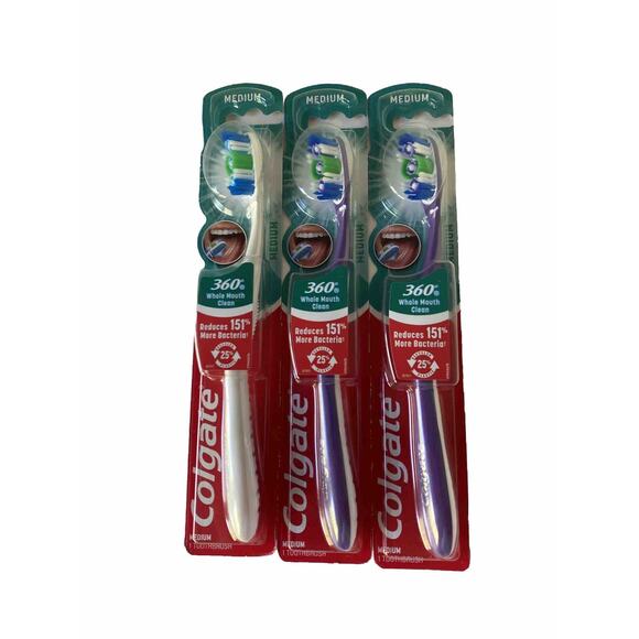colgate | Bath | Colgate 36 Optic White Toothbrush Medium 3 Pack Gray ...